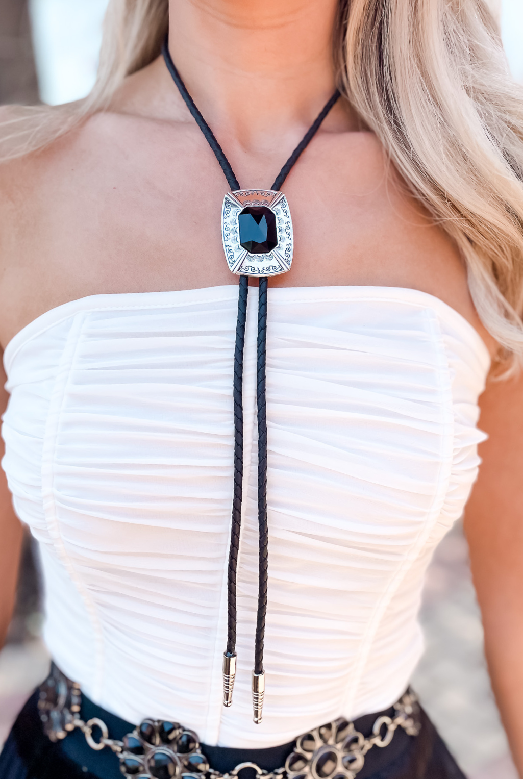 Rectangle Bolo Tie — Tucker Brown