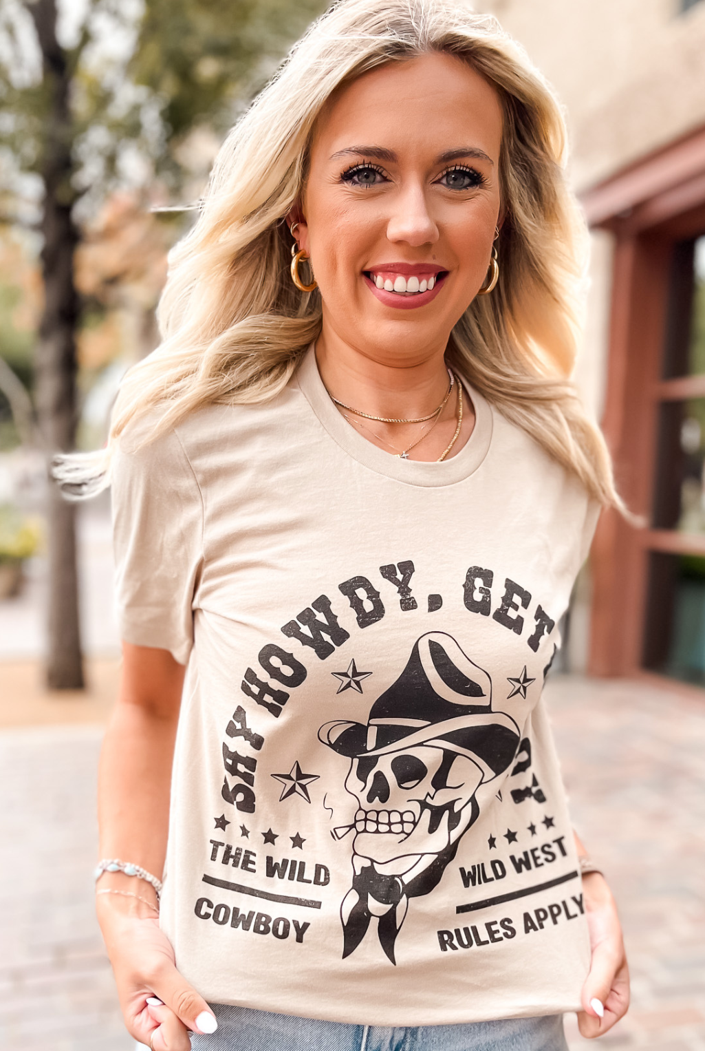 Say Howdy - Get Rowdy T-Shirt - Sand — Tucker Brown