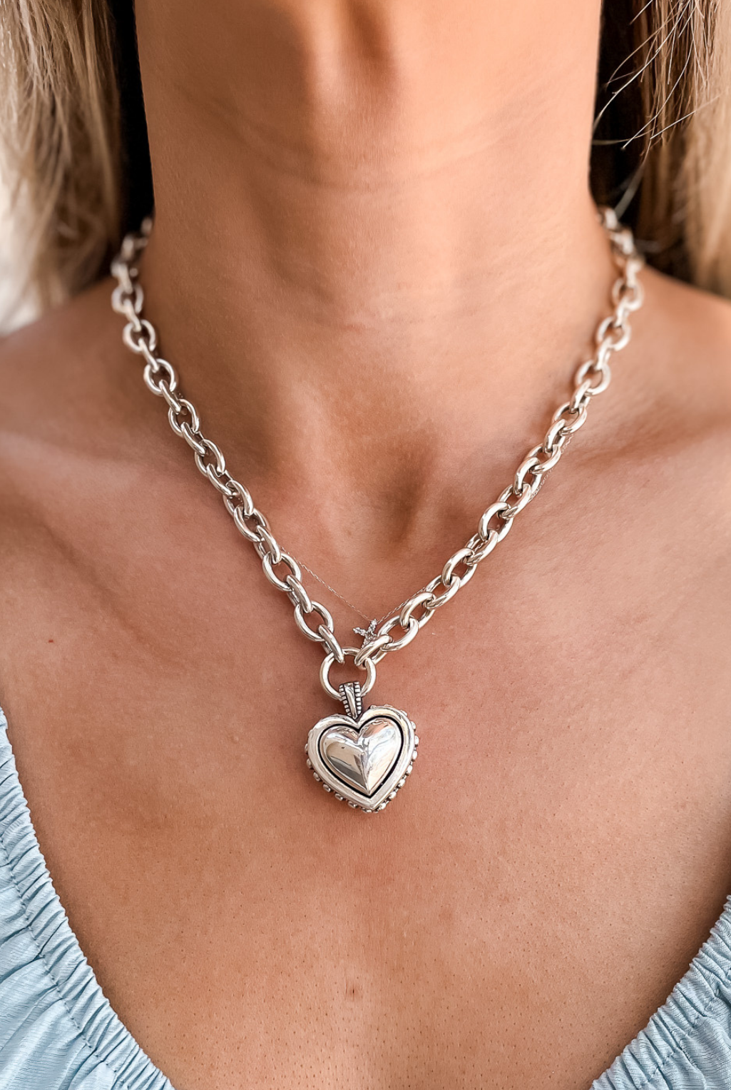 Pretty Tough Bold Heart Necklace — Tucker Brown