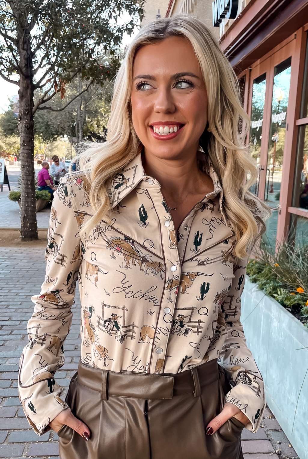 Yee Haw Pearl Snap Shirt — Tucker Brown