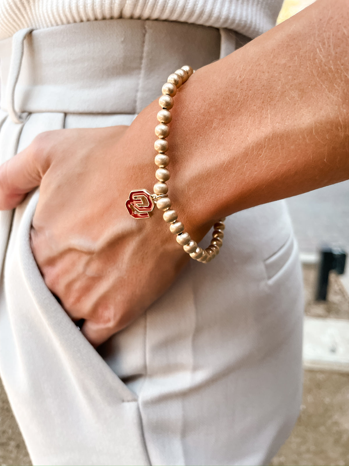 Oklahoma Sooners Stretch Bracelet — Tucker Brown